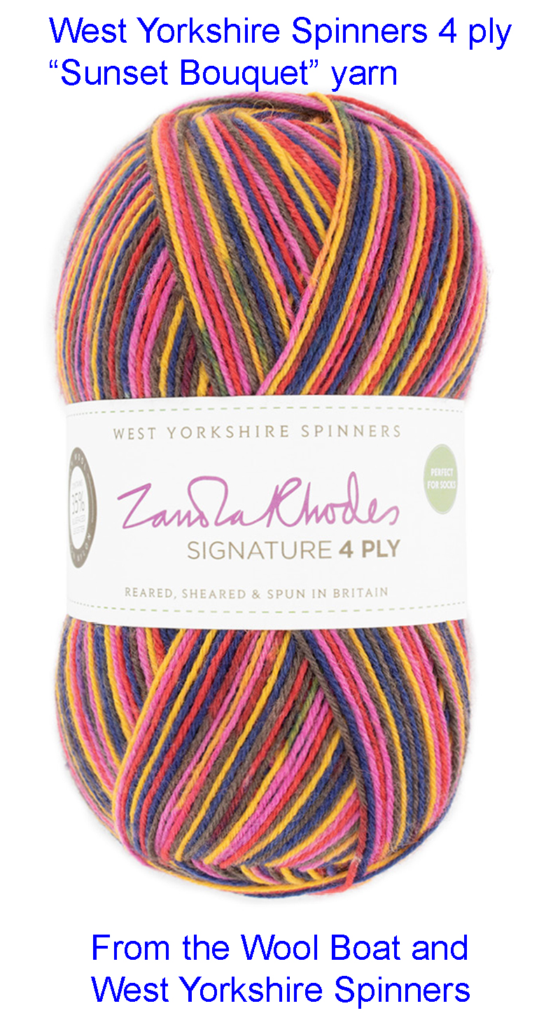 West Yorkshire Spinners 4 ply “Sunset Bouquet” yarn – Colin and Carole ...